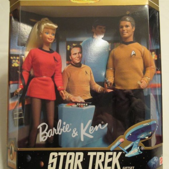 Barbie | Toys | 996 Mattel Star Trek Barbie And Ken Dolls Gift Set Mint ...